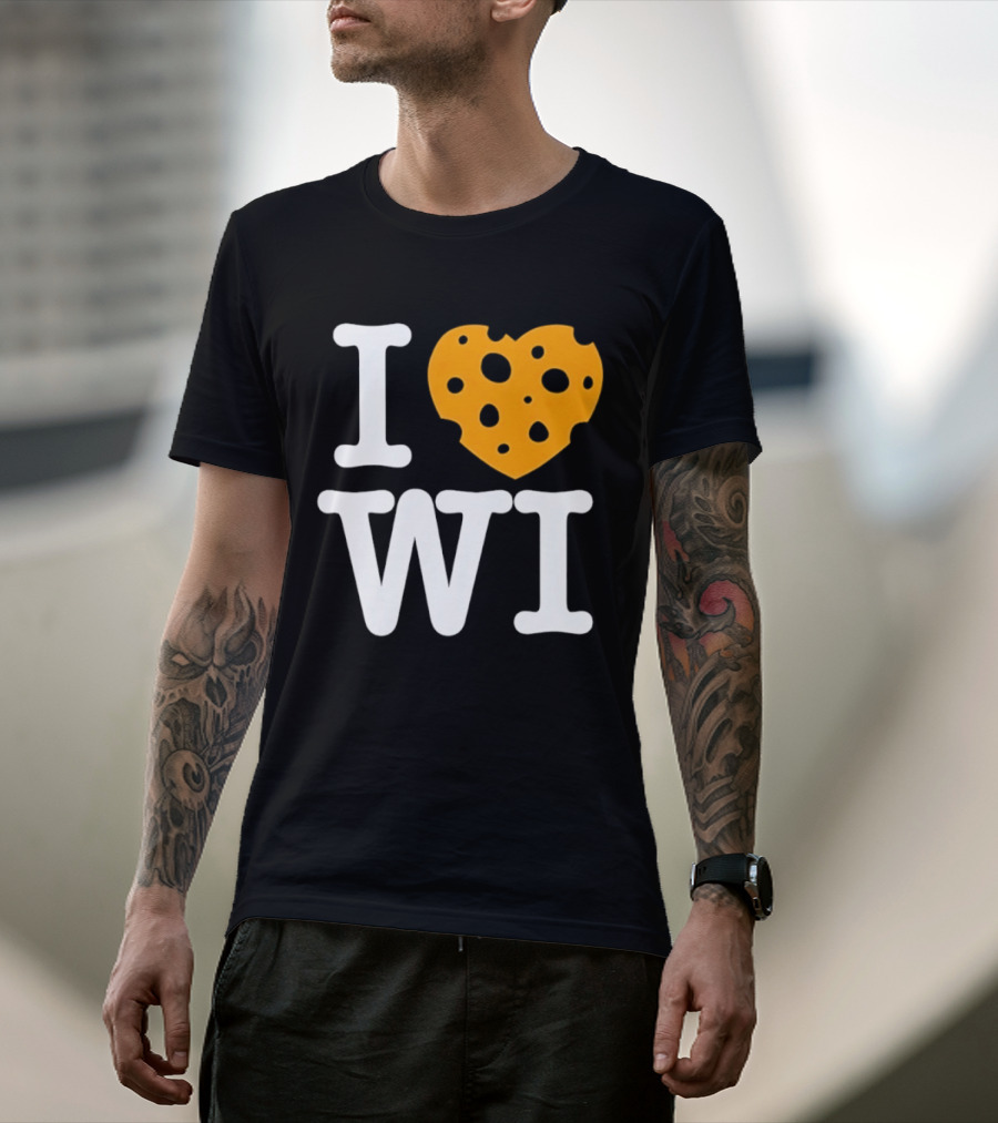 I Love WI Cheesehead Wisconsin Dairy State T-Shirt
