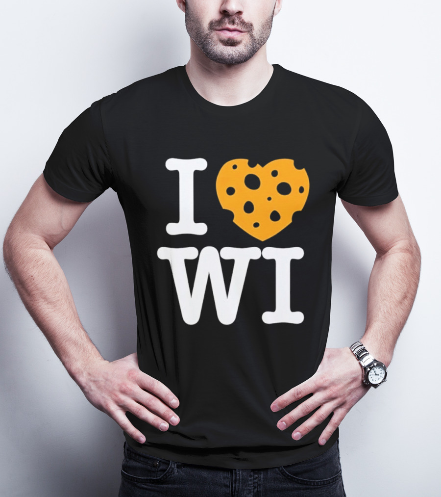 I Love WI Cheesehead Wisconsin Dairy State T-Shirt