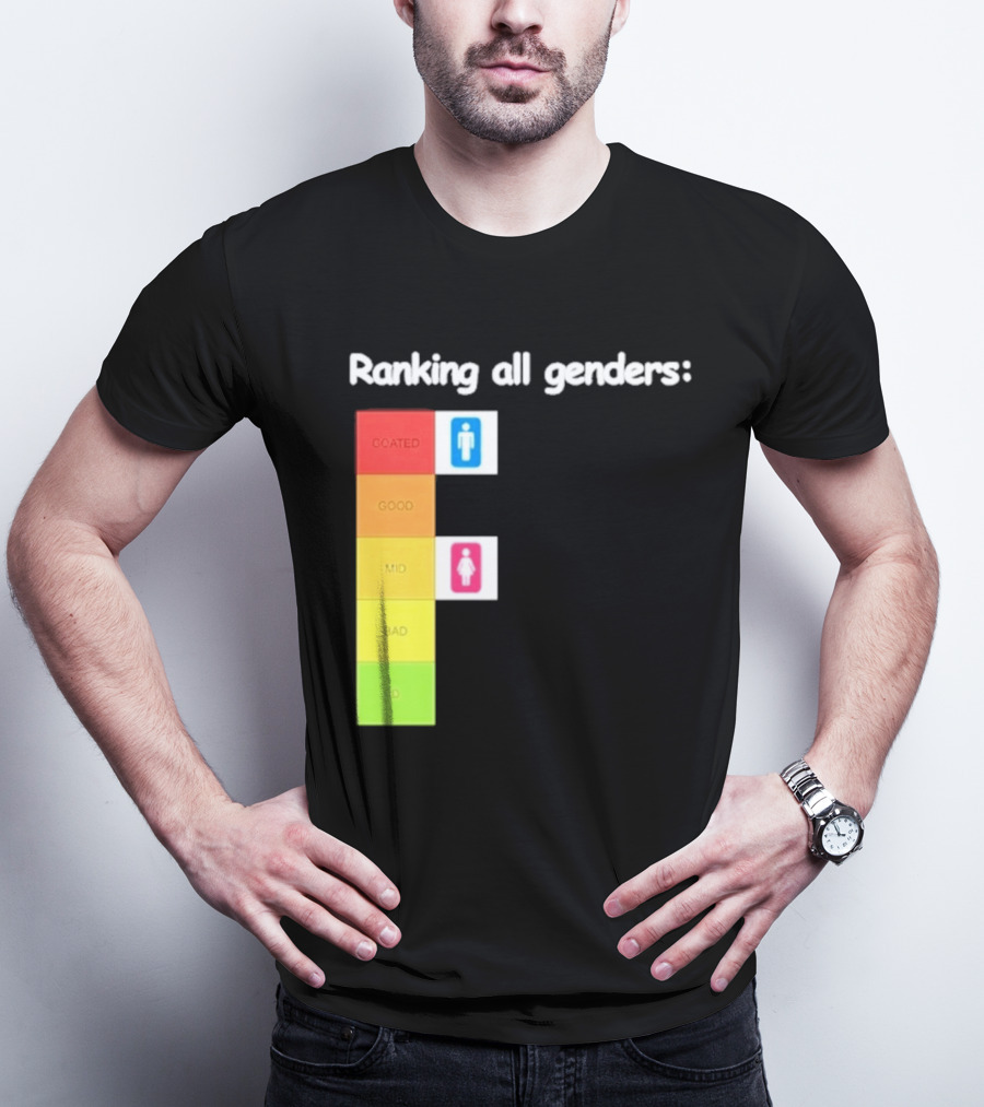 Ranking All Genders Tier List Meme Coated Good Mid Ok D T-Shirt