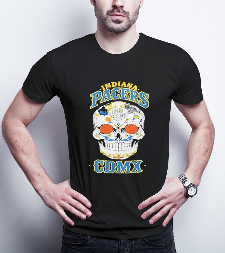 Indiana Pacers CDMX Sugar Skull NBA T-Shirt