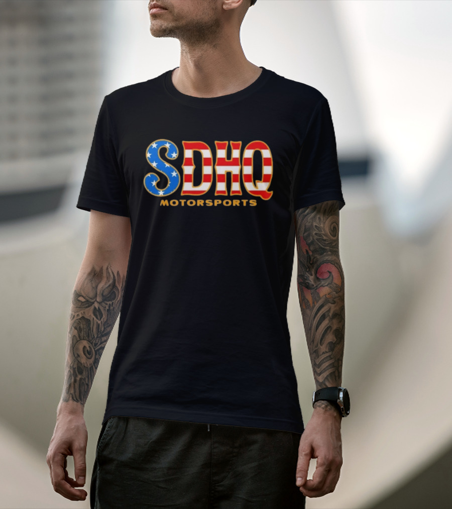 SDHQ Motorsports American Flag Pride Passion Quality Off Road T-Shirt
