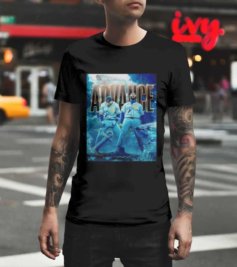 Tampa Bay Rays Advance Team MLB Baseball Victory Celebration Ocean T-Shirt