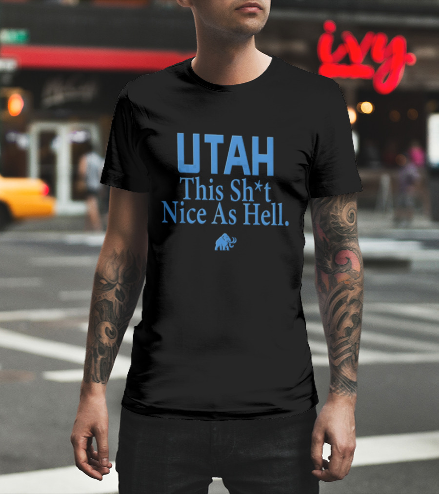 Utah This Sh*t Nice As Hell Light Blue Elephant T-Shirt