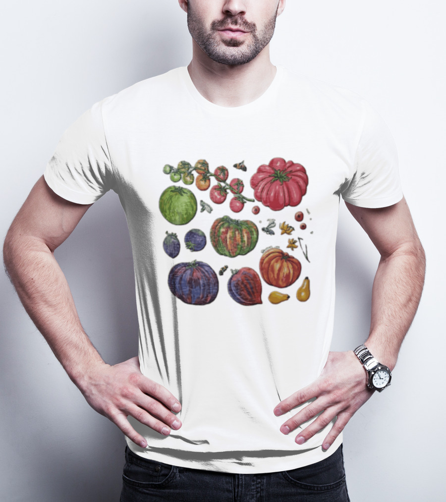 Claire Baldwin Liberty Heirloom Tomatoes Variety T-Shirt