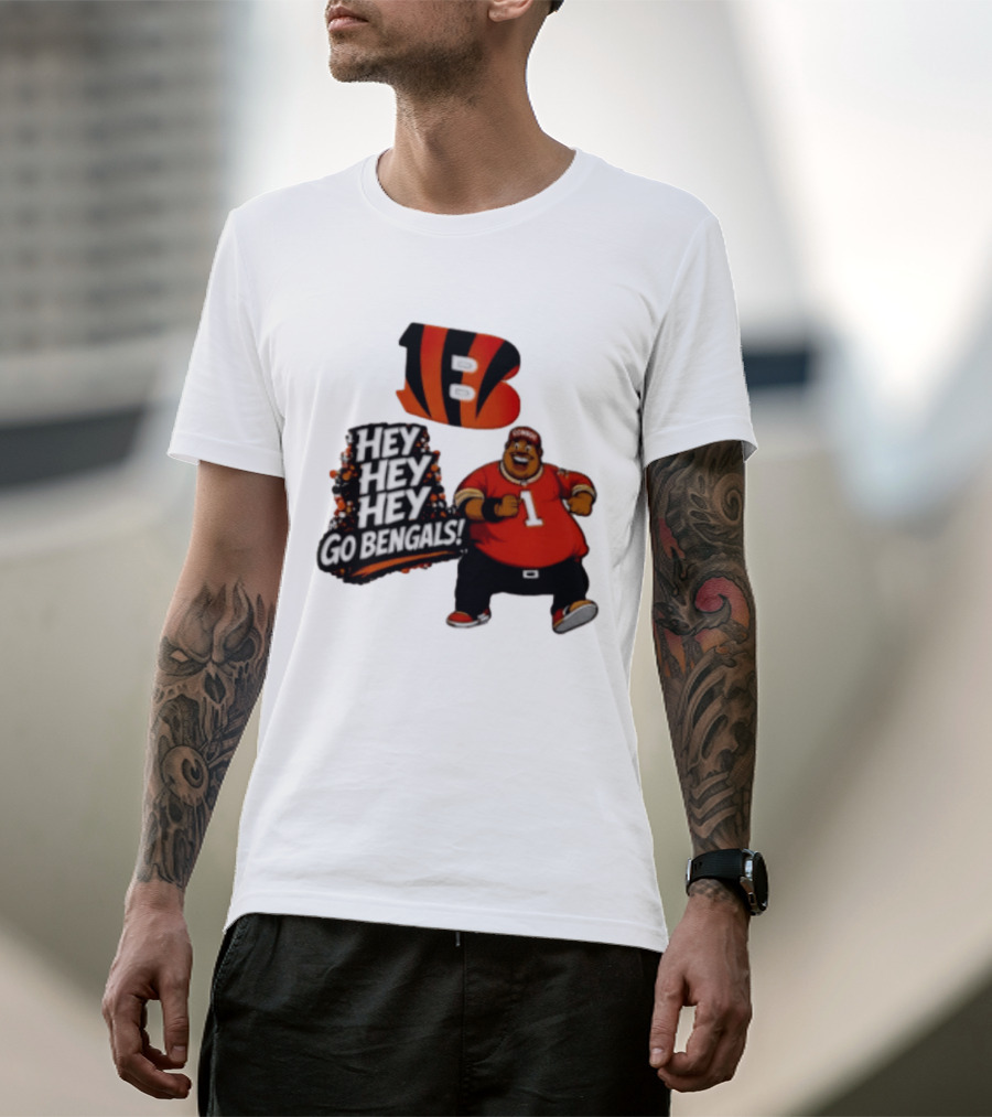 Ja Marr Chase Fat Albert Cincinnati Bengals Hey Hey Hey Go Bengals T-Shirt