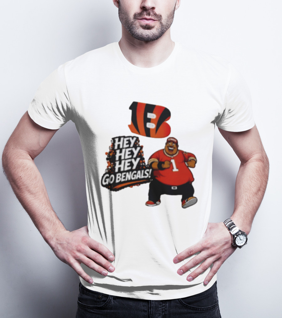 Ja Marr Chase Fat Albert Cincinnati Bengals Hey Hey Hey Go Bengals T-Shirt
