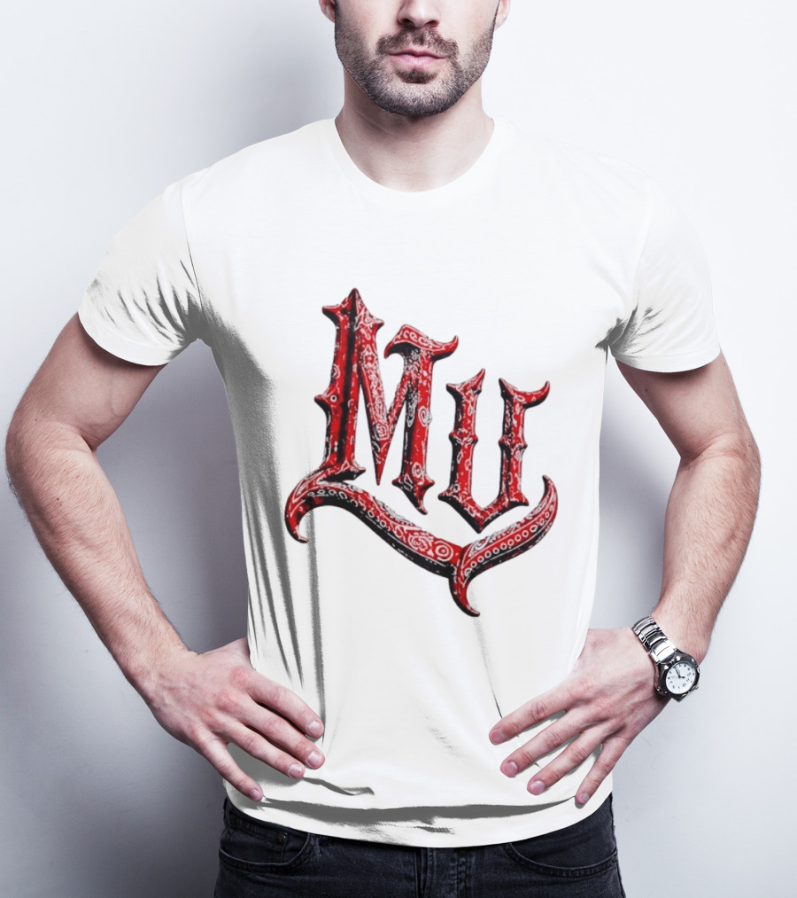 MU XXX Red Bandana Pattern Marinated Urbans T-Shirt