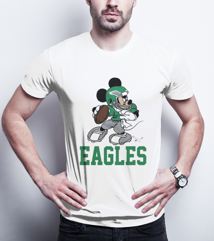 Philadelphia Eagles Mickey Mouse Football Player Eagles T-Shirt