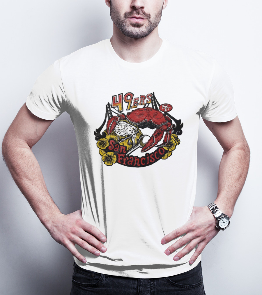 San Francisco 49ers Crab Sourdough Bread Golden Gate T-Shirt