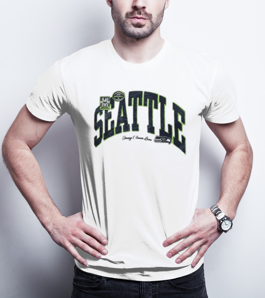 Seattle Seahawks 12 As One Stoney Clover Lane NFL Team Collaboration T-Shirt