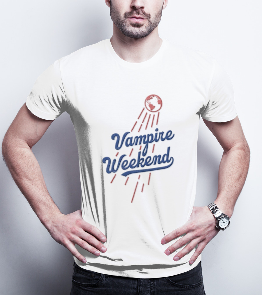 Vampire Weekend Globe Indie Rock Alternative Band Earth Rays T-Shirt