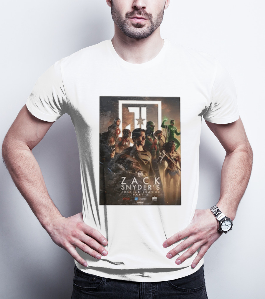 Zack Snyder's Justice League Part 2 DC Superheroes Movie Featuring Hero Lineup T-Shirt