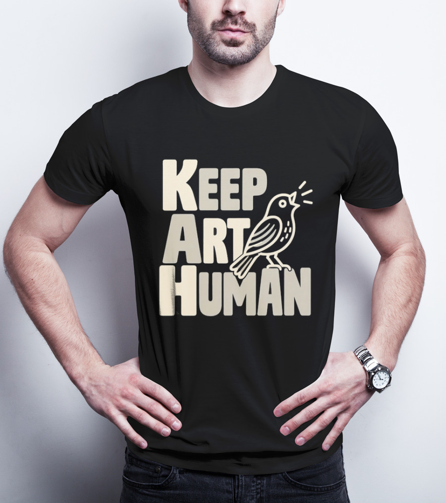 Keep Art Human Bird T-Shirt