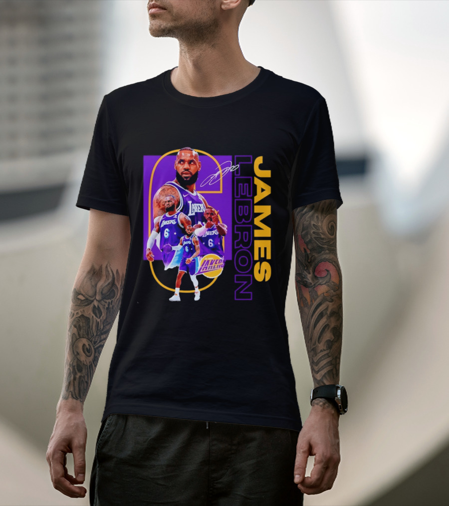 LeBron James Los Angeles Lakers 6 NBA Basketball T-Shirt