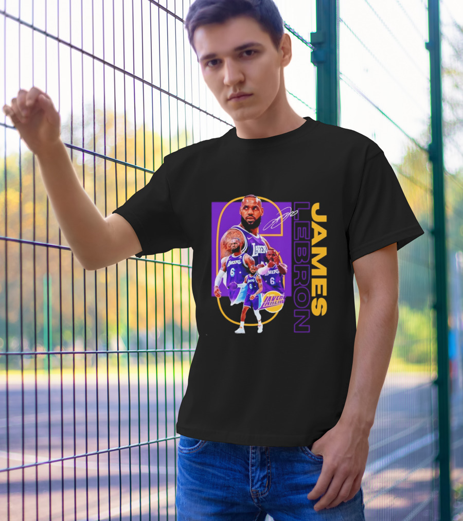 LeBron James Los Angeles Lakers 6 NBA Basketball T-Shirt