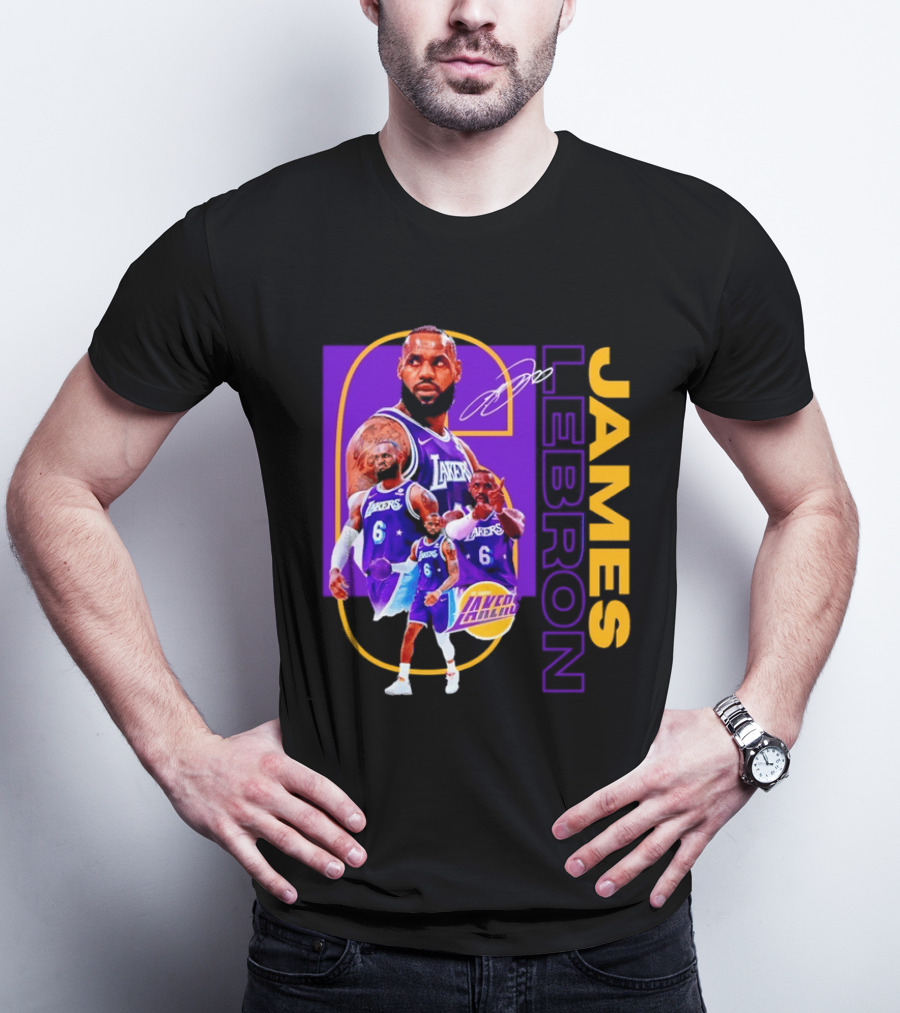LeBron James Los Angeles Lakers 6 NBA Basketball T-Shirt