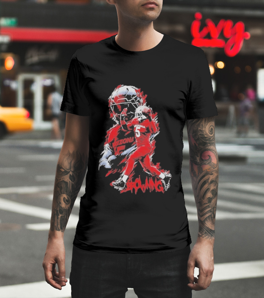 Arizona Wildcats NCAA Football Giovanni Richardson 5 Browning T-Shirt
