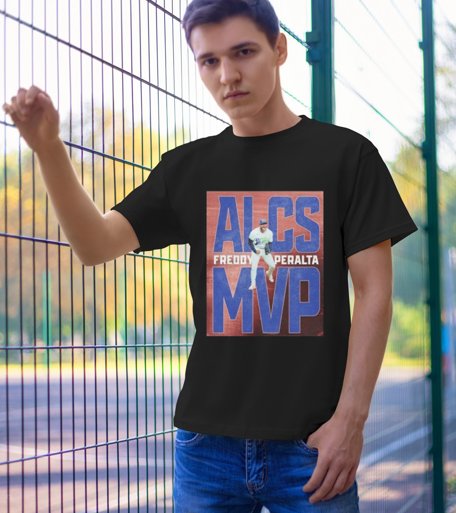 ALCS MVP Freddy Peralta Devil Rays MLB Baseball T-Shirt