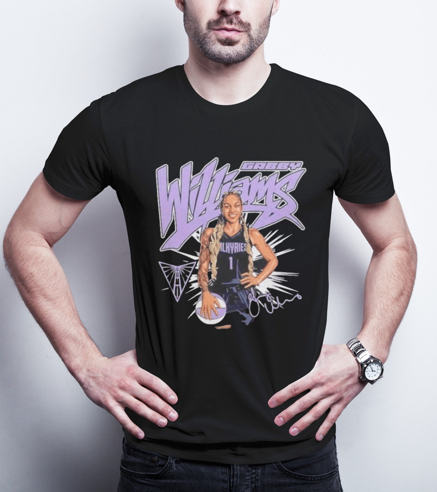 Gabby Williams Valkyries Basketball Art Signature T-Shirt