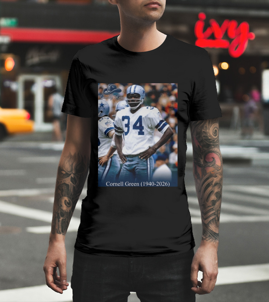 Cowboy Regs Cornell Green 1940 2026 Dallas Football Legend T-Shirt