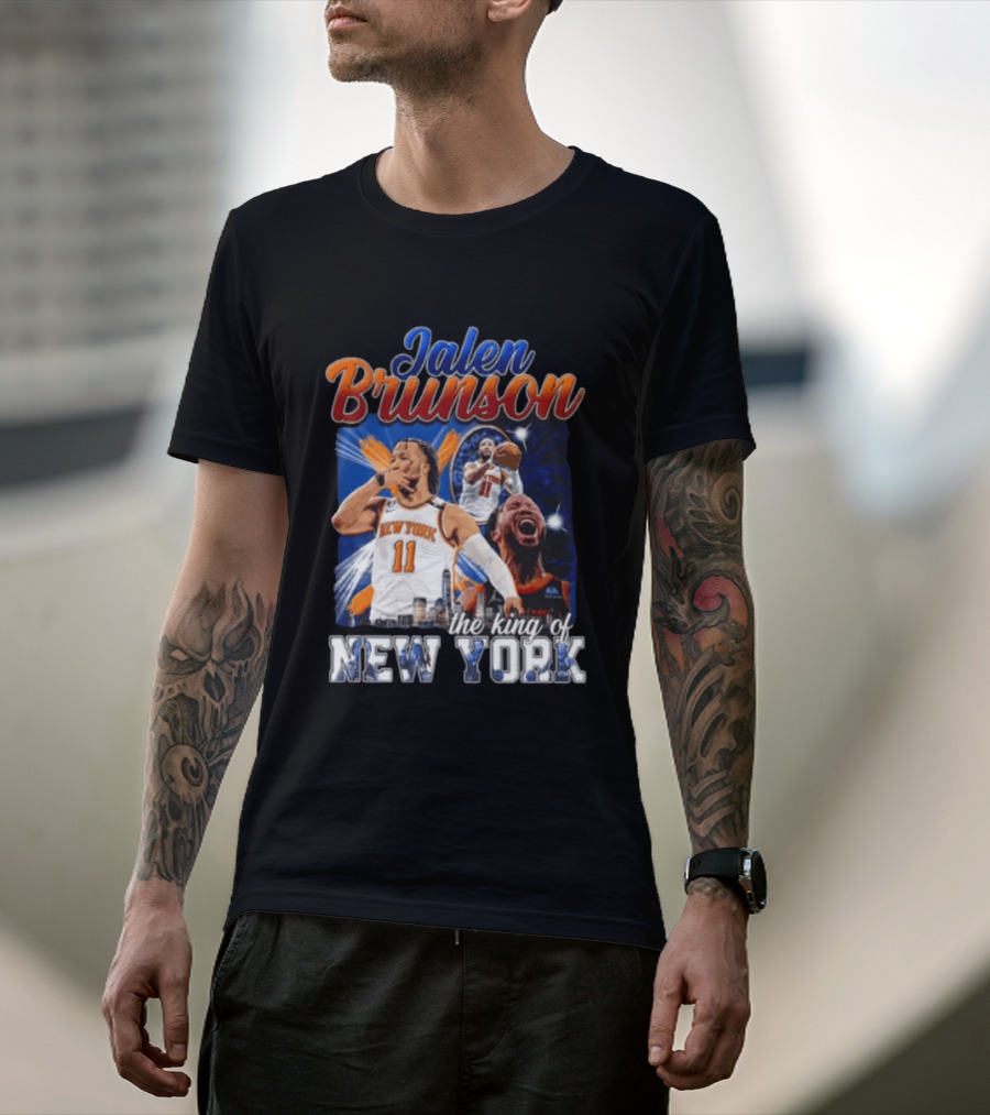 Jalen Brunson New York Knicks The King Of New York Basketball 11 T-Shirt