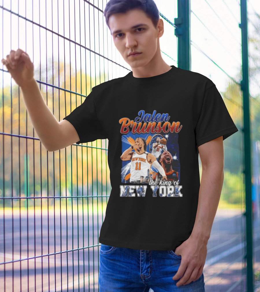 Jalen Brunson New York Knicks The King Of New York Basketball 11 T-Shirt