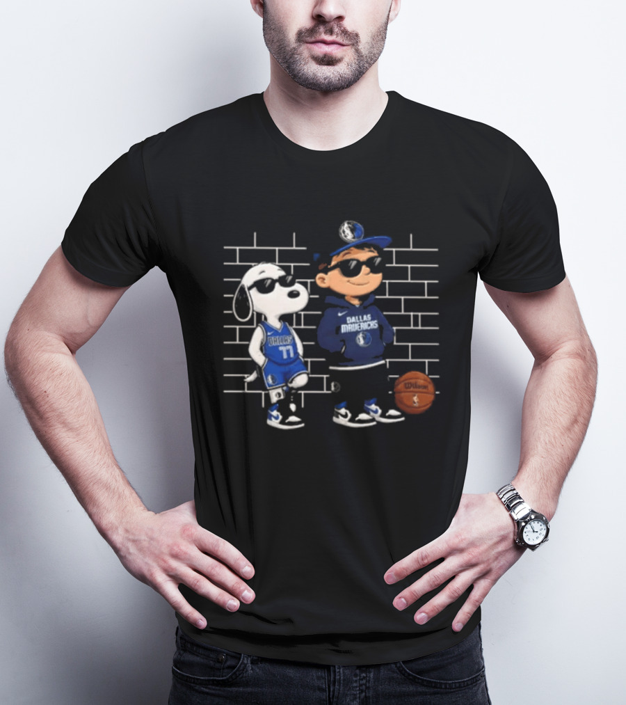 Snoopy Luka Dončić Dallas Mavericks Basketball Fan T-Shirt