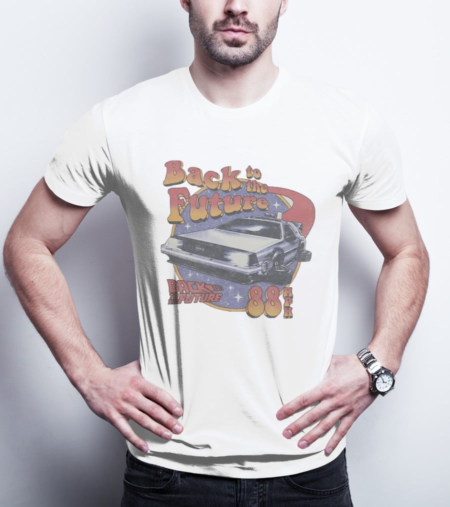 Back To The Future 88 MPH DeLorean Time Machine Powered By Flux Capacitor T-Shirt