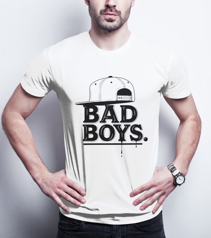 Bad Boys Hat Parental Advisory Explicit Content T-Shirt