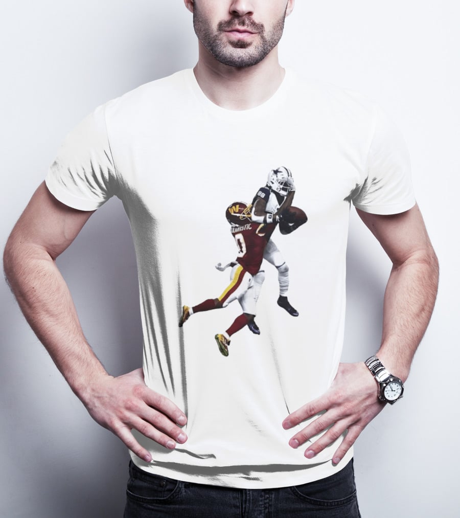 Benjamin St Juste Washington Commanders Defensive Play NFL Action T-Shirt