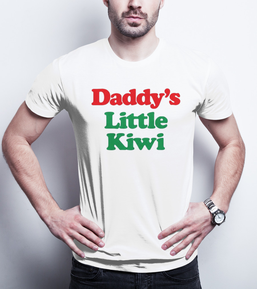 Daddy's Little Kiwi Fun Red And Green T-Shirt