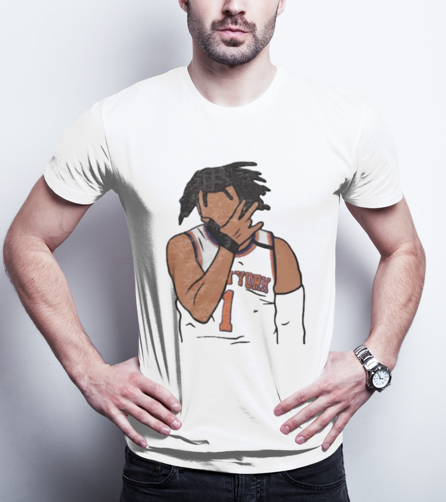 Jalen Brunson New York Knicks 11 Jersey Hand Gesture T-Shirt