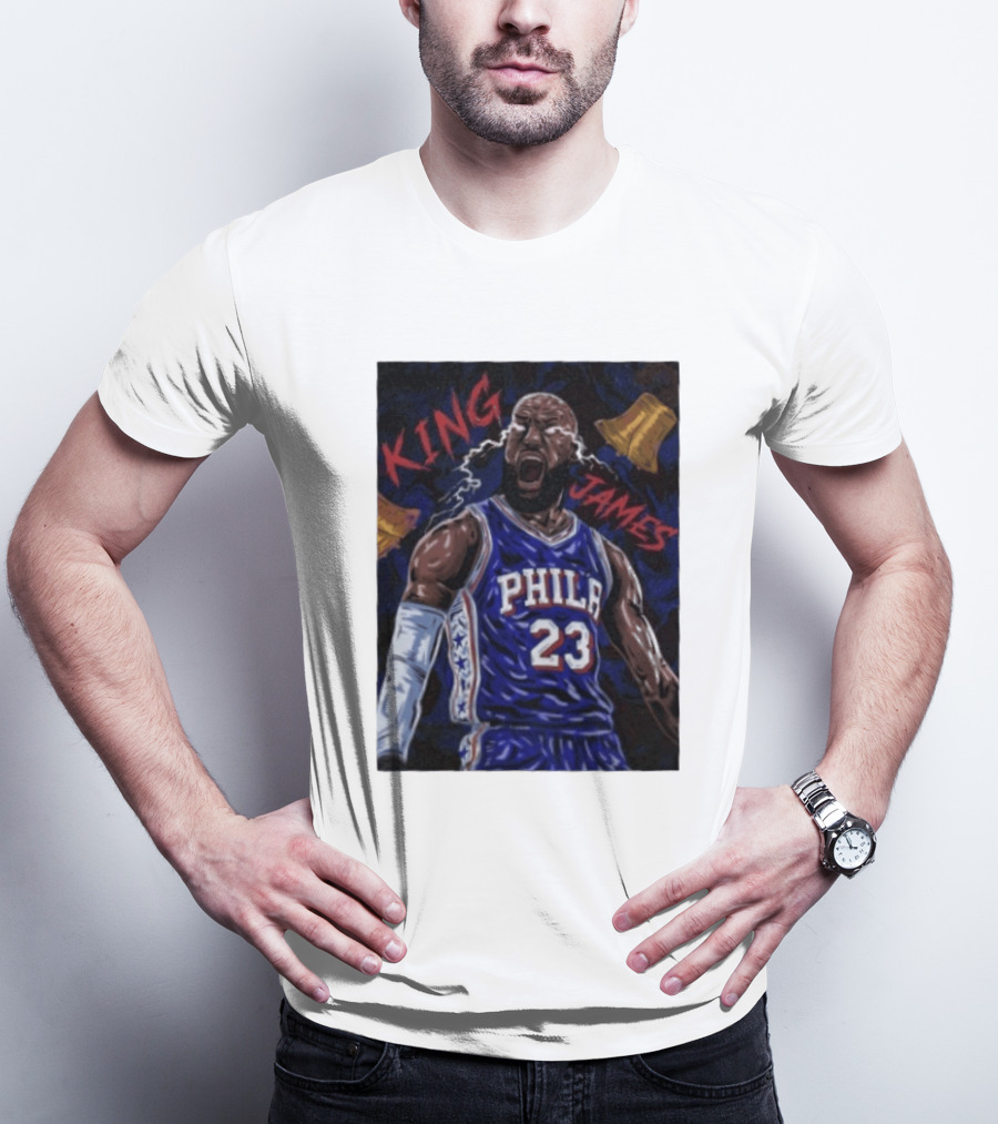 King James No 23 Phila Basketball Philadelphia 76ers T-Shirt