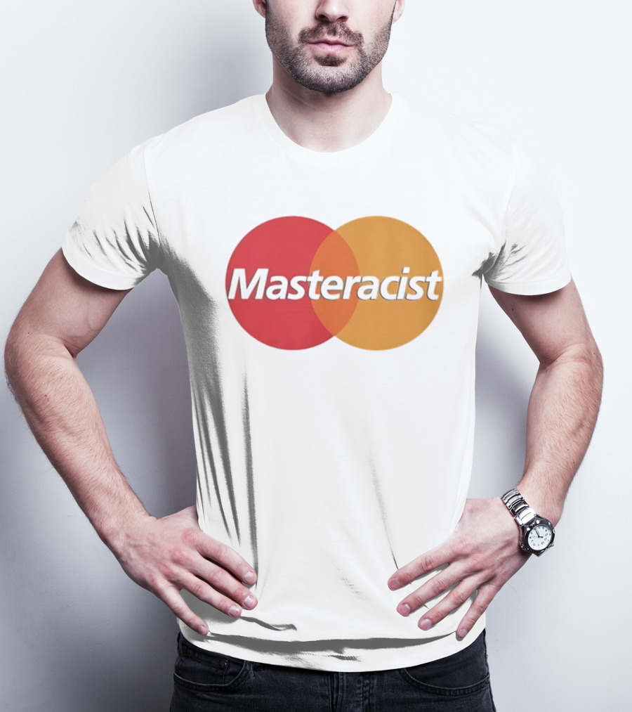 Masteracist Parody Branding With Overlapping Red And Orange Circles T-Shirt