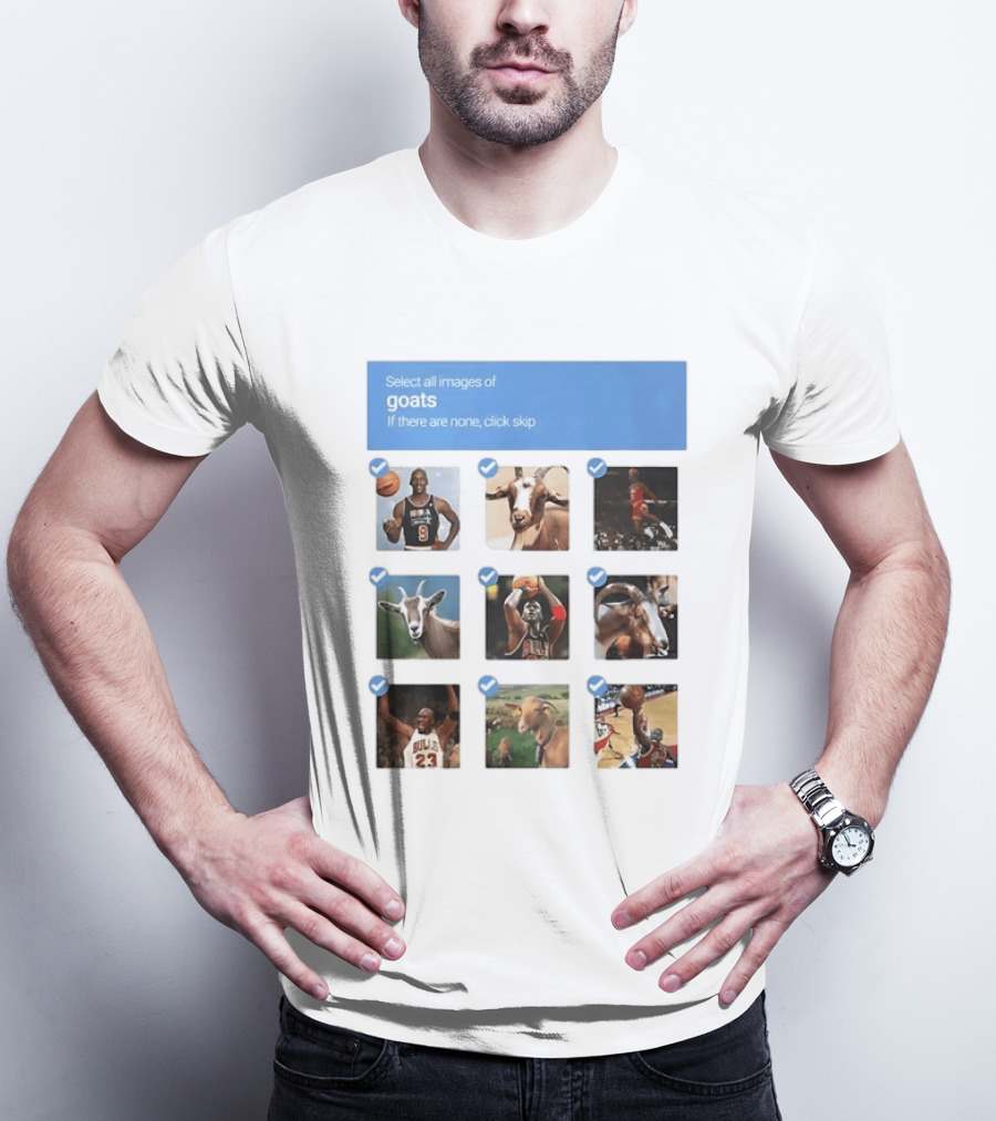 Michael Jordan Chicago Bulls Goat Meme Basketball Legend Select Goats T-Shirt
