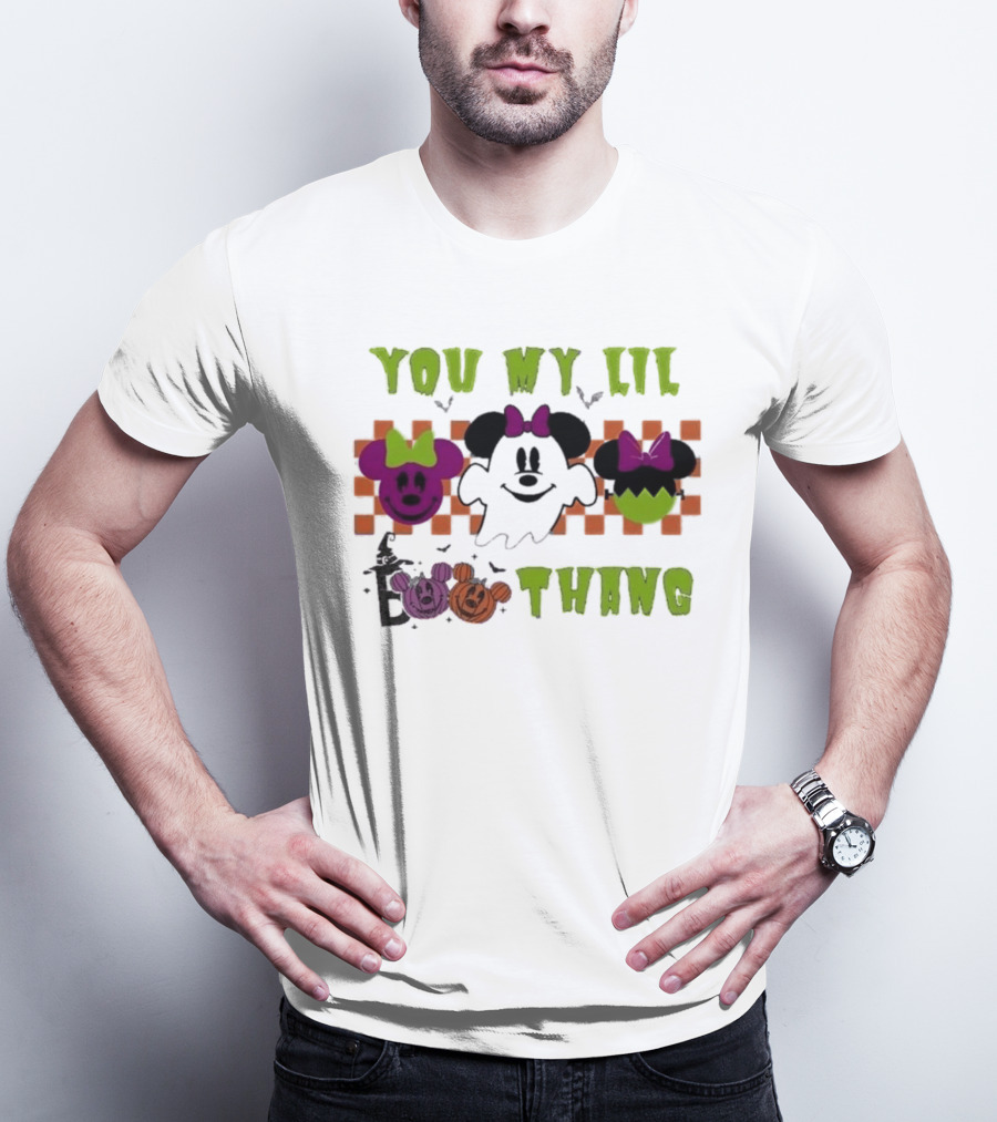You My Lil Boo Thang Halloween Minnie Mouse Ghost Pumpkins T-Shirt