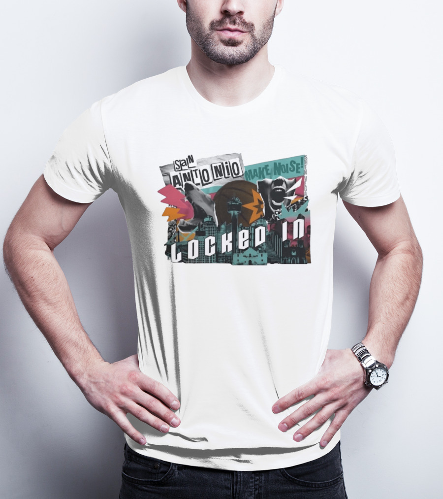 San Antonio Spurs Locked In Make Noise Basketball T-Shirt