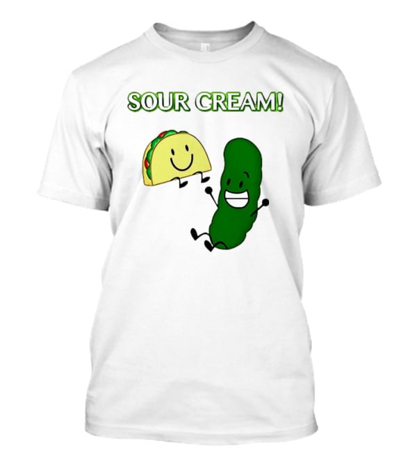 Sour Cream Pickle And Taco Happy Characters T-Shirt