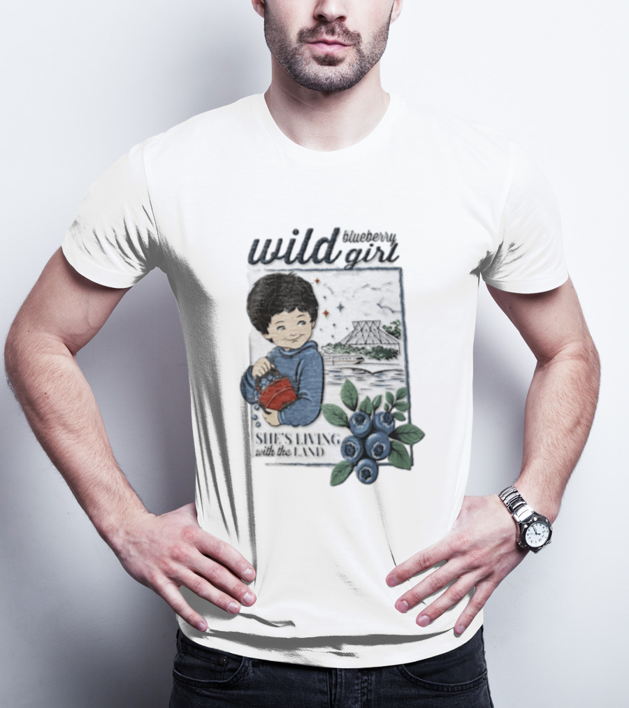 Wild Blueberry Girl She's Living With The Land Young Boy T-Shirt