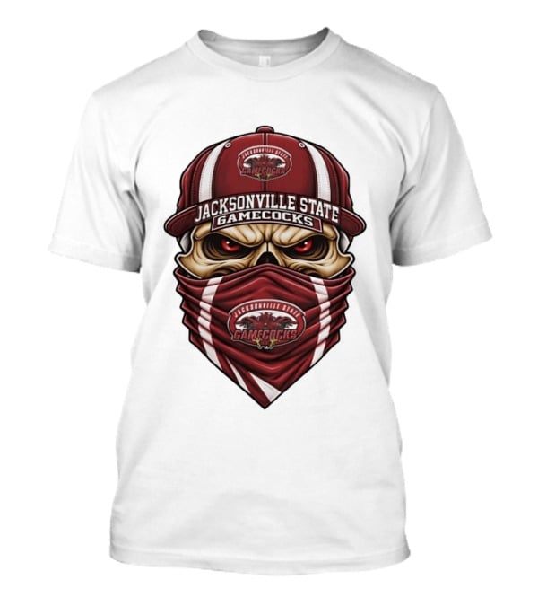 Jacksonville State Gamecocks Skull Bandana Hat T-Shirt
