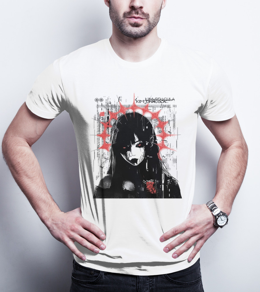 Kim Dracula Glitch Alternative Metal Red Star Burst T-Shirt