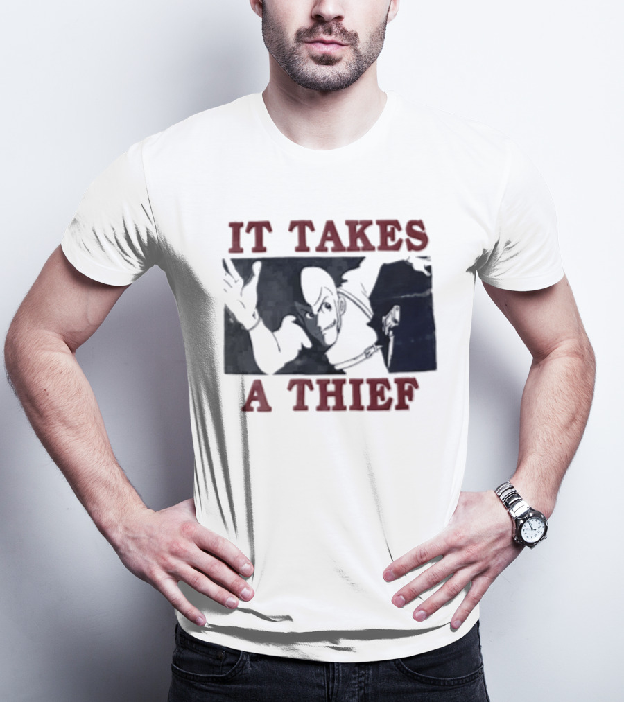 Lupin The Third It Takes A Thief Anime Man Reaching Out Gun T-Shirt