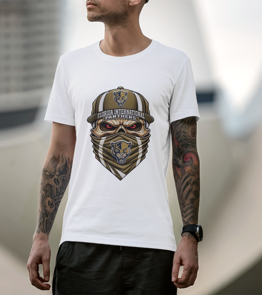 FIU Panthers Skull Mask Florida International Sports Fan Gear T-Shirt