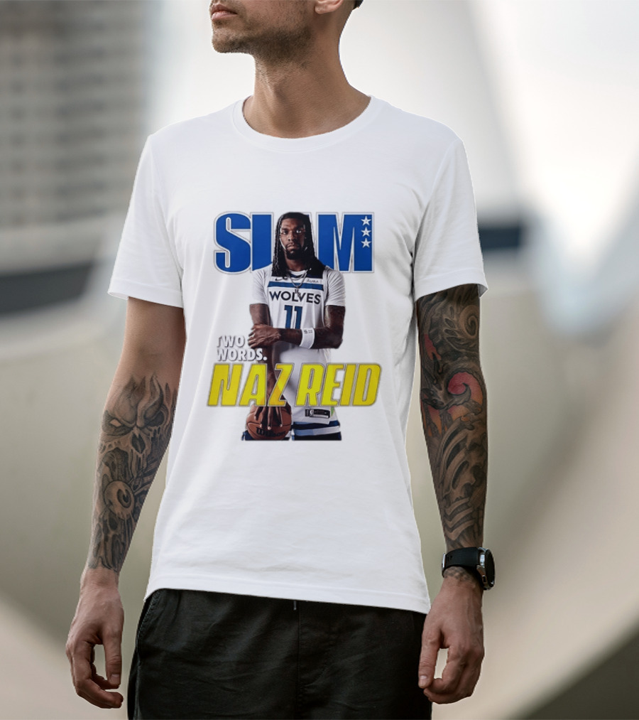 Slam Magazine Naz Reid Wolves Two Words Minnesota Basketball Cover T-Shirt