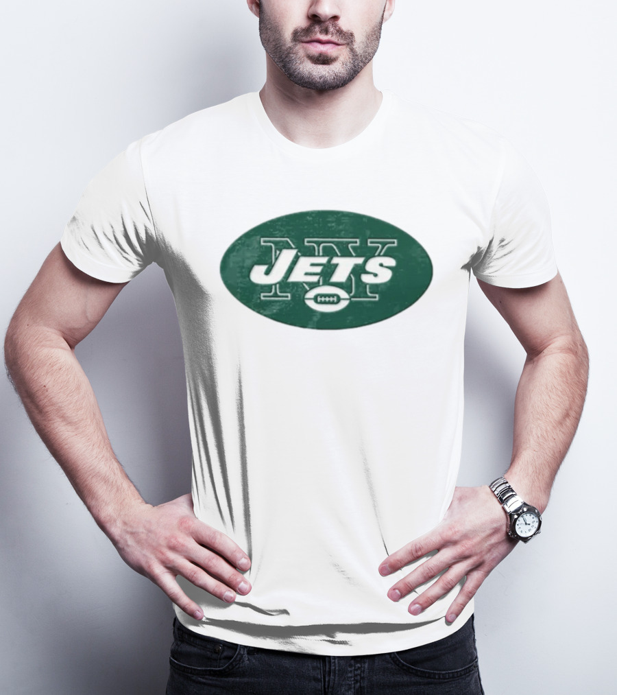 New York Jets NY Football Team Iconic Emblem Oval T-Shirt
