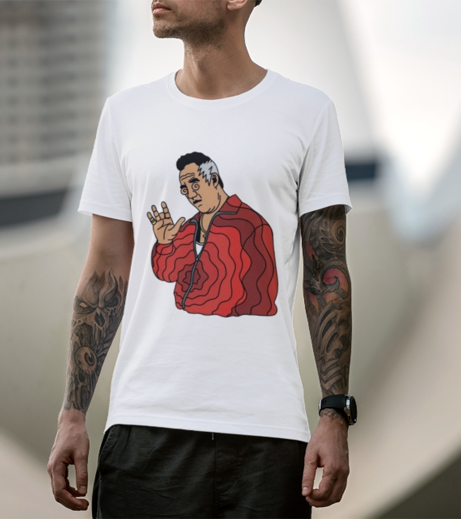 Paulie Gualtieri The Sopranos Red Swirl Pattern Jacket T-Shirt