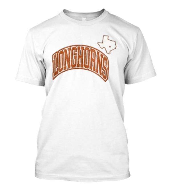 Texas Longhorns NCAA College Sports Longhorns State Map T-Shirt