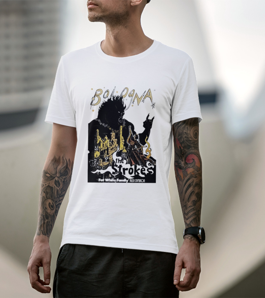 Bologna Concert The Strokes Fat White Family Alex Cameron Unipol Arena T-Shirt