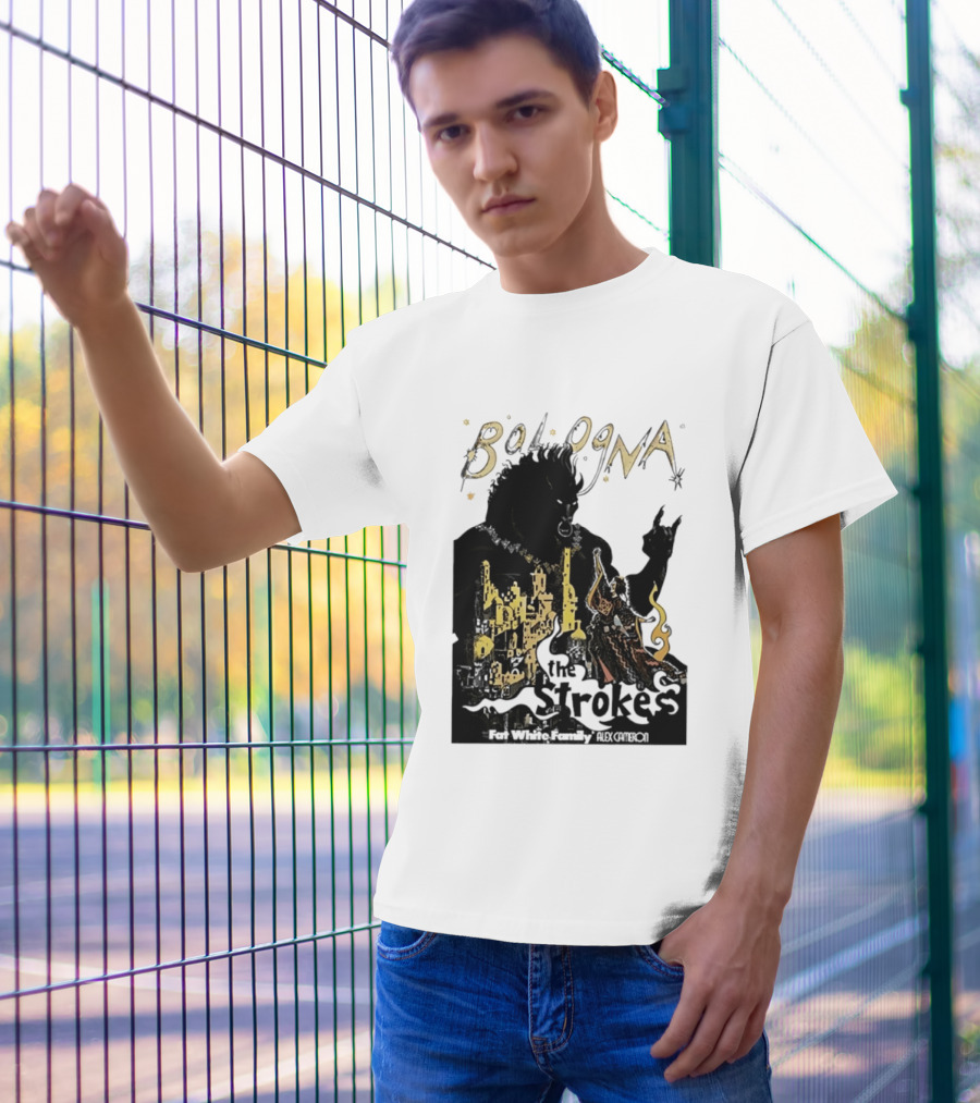 Bologna Concert The Strokes Fat White Family Alex Cameron Unipol Arena T-Shirt