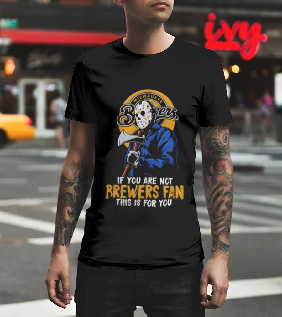 Jason Voorhees Milwaukee Brewers Fan Horror Mashup T-Shirt